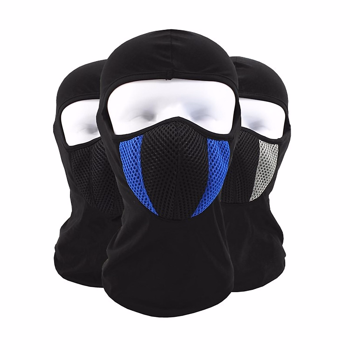 QXPDD Breathable Balaclava Unisex Windproof Full Face Mask Cover, Winter Multifunctional Headwear Elastic Helmet Liner Neck Warmer for Skiing, Motorcycle, Cycling and Winter Sports,Blue