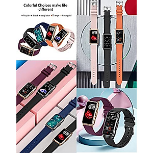 FORSINING Smart Watch Heart Rate Blood Oxygen Monitor 1.47" for Women Men Speed Measurement Sleep Tracker IP67 Waterproof for Android iOS Phones, Black Black