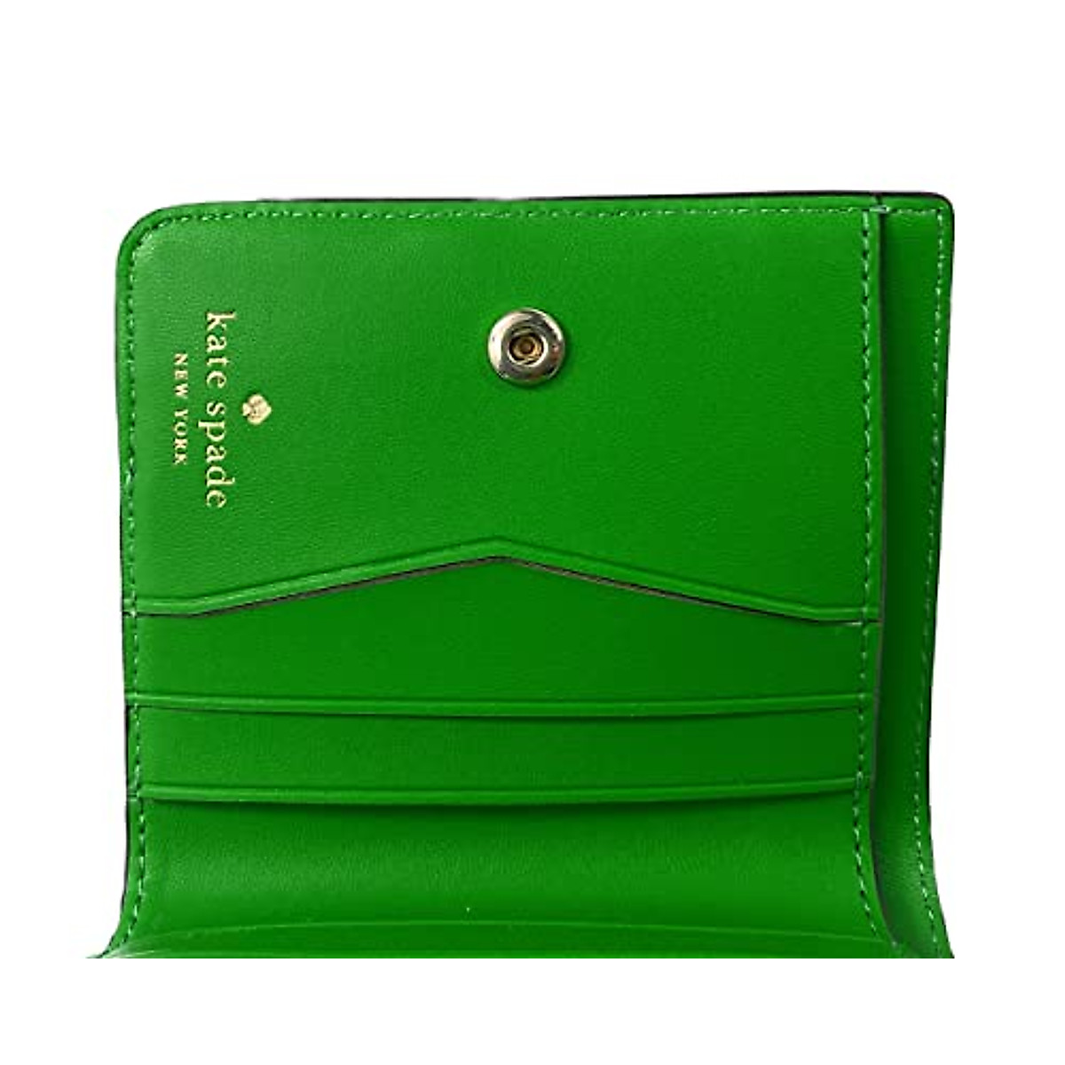 Kate Spade New York Staci Colorblock Small L-Zip Bifold Wallet in Verona Green Multi