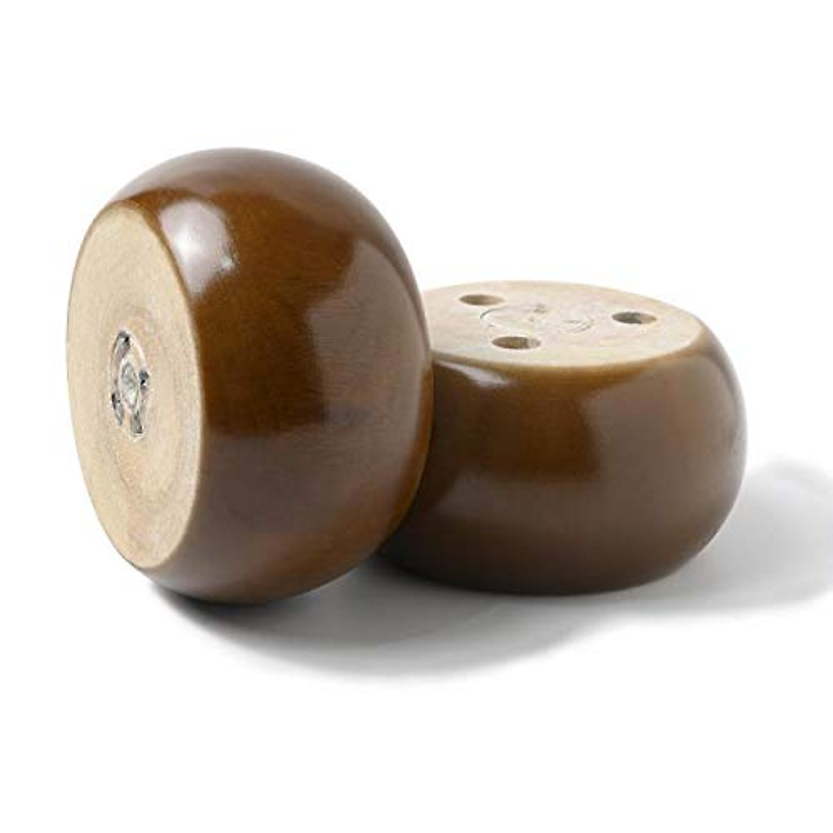 Mysummer 4PCS Round Furniture Bun Feet 2" Tall Replacement for Armchair Sofa Chair Loveseat Ottoman Dresser Legs (Walnut)