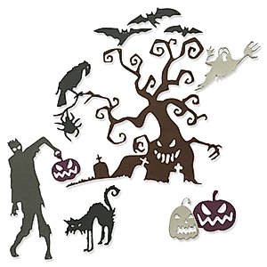 Sizzix Thinlits Die Set 10PK-Creeps, 664703, One Size, Multicolor