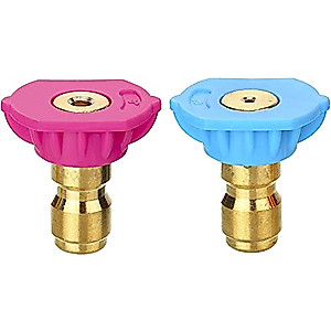 M MINGLE Second Story Quick-Connect Nozzle Tips for Power Washer, Soap and Rinse Jet Stream, Long Range Nozzle,1/4 Inch, 4000PSI, 2-Pack