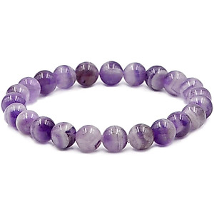 Amethyst 8mm Bracelet for Healing Crystal For Anxiety, Clarity, and Spiritual Development