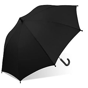 The Weather Station Children's Mini Manual Rain Umbrella, Metal, Windproof, Lightweight, and Packable for Travel, Full 30 Inch Arc, Black