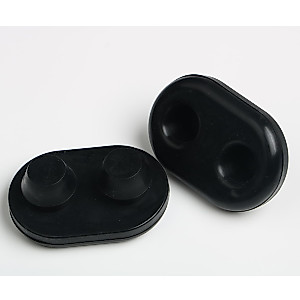 Hzaiwy 2PCS Cooler Rubber Feet Replacement for YETI,Non-Slip Cooler Rubber Feet for RTIC 45qt 65qt 110qt 145qt,Thickened Soft Rubber Feet Bottom for YETI (Black