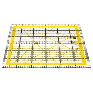 Suwimut Set of 5 Acrylic Quilting Ruler, Square Acrylic Quilter Ruler Fabric Cutting Ruler Clear Mark Acrylic Ruler with Double Colored Grid Lines for Quilting, Sewing, Crafts Template