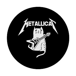 Mettalicat Rock Band Guitar Funny Christmas Gift PopSockets PopGrip: Swappable Grip for Phones & Tablets PopSockets Standard PopGrip
