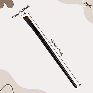 RMISODO 100 Pieces Angled Eyebrow Brushes, Flat Tapered Eyebrow Tint Brush, Soft Cosmetic Blending Brush, Portable Eyeshadow Concealer Brush, Professional Eye Makeup Brush for Women Girls, Black