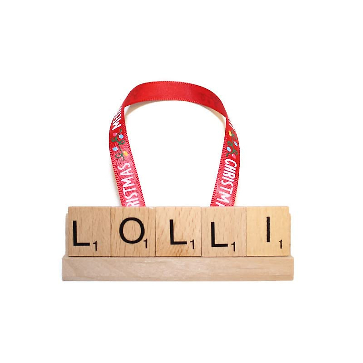 Hiding Place Boutique, Handmade Lolli Christmas Ornament, Lolly Lollie Gift Birthday Present Pop Poppop Poppy Tree Stocking Stuffer Pregnancy Announcement Baby Reveal