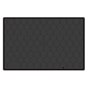 C-LARSS Under Sink Mats 33 * 21 Inches Silicone Under Kitchen Sink Liner Mat Flexible Waterproof Under Sink Drip Tray with Drainage Hole for Protect Cabinets Black