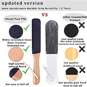 Kinepi Foot File Callus Remover Foot Scrubber,Professional Pedicure Foot Rasp Removes Cracked Heels,Dead Skin,Corn,Hard Skin,Pumice Stone for Feet Scraper File Brush Tools for Wet and Dry Feet