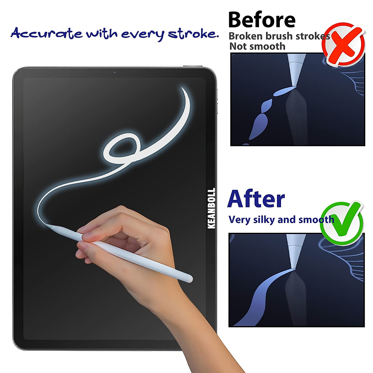 KEANBOLL 2-Pack Paper Screen Protector for Fire HD 10/Fire HD 10 Plus 10.1 Inch (13th-11th Generation 2023-2021 Release) Anti Glare Matte & Writing Like On Paper & Compatible with Pencil