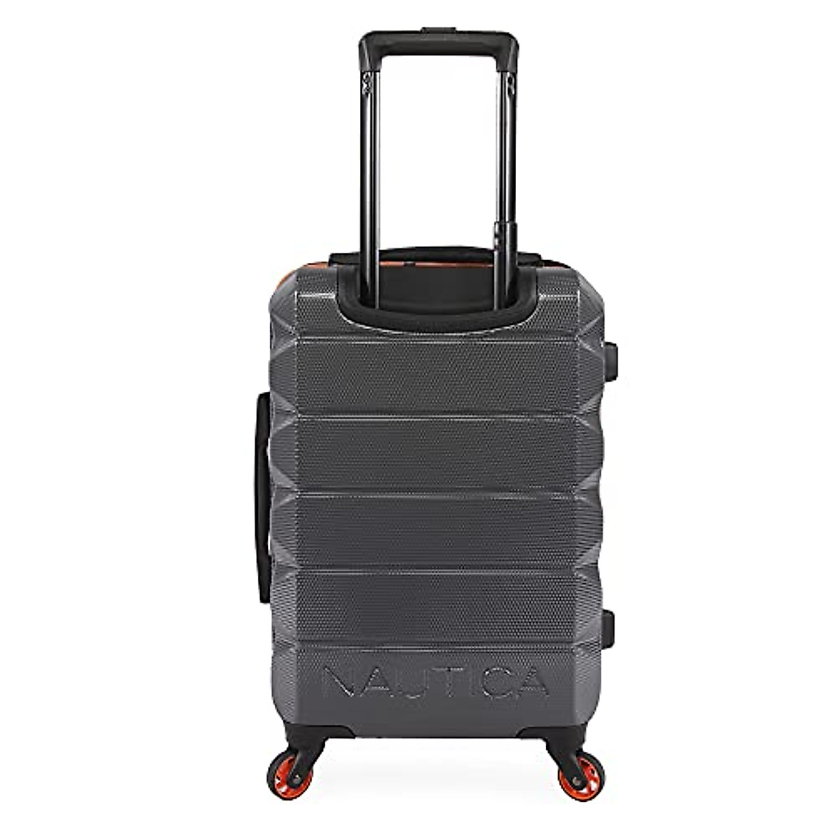 Nautica Quest Hardside Spinner Luggage, Grey/Orange, Carry-On 21-Inch