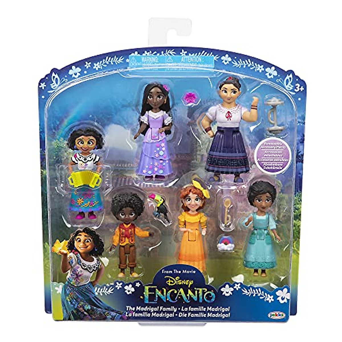 Disney Encanto Doll Figures, The Madrigal Family 6-Pack Set Each with an Accessory - Great to Play with The Casa Madrigal