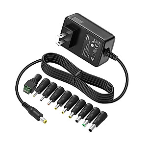 Belker 12V 2A 1.5A AC Adapter Charger Power Adapter Supply for 12 Volt Electronics - 2000mA Max.