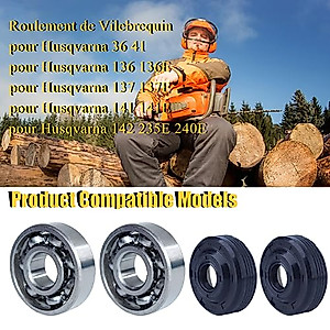 2Set Crankcase Crank Main Bearing Oil Seals For Husqvarna 36 41 136 136E 137 137E 141 141E 142 235E 240E Chainsaw Parts 530056363