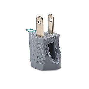 Cable Matters [UL Listed] 3-Pack 2 Prong to 3 Prong Outlet Adapter in Gray (3 Prong to 2 Prong Plug Adapter) - Allows a 2 Prong Outlet to Accept 3 Prong Plugs