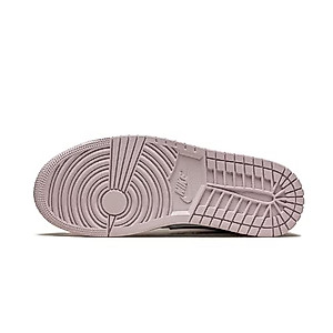 Nike Jordan Womens WMNS Air Jordan 1 Mid BQ6472 500 Barely Rose, Light Violet/Black-white, Size 7W