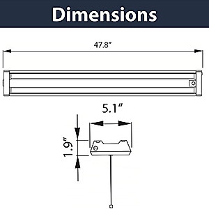 HARRRRD 3PK LED 4ft Utility Shop Light-40W, 5000K, Non-Linkable, Frosted Lens, 4100LM, Replaces 4 Foot Fluorescent, Garage Shoplight Ceiling Fixture, Pull Cord Chain, Plug in