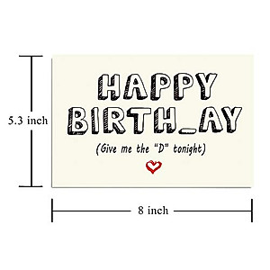 Birthday Card for Him | Naughty Happy Birthday Card for Boyfriend, Husband, Fiance | Funny Rude Card