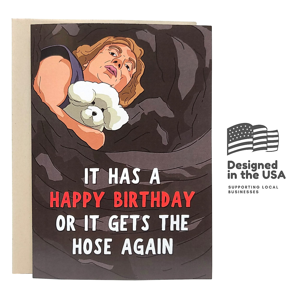 Sleazy Greetings Funny Birthday Card for Men or Women - Buffalo Bill Get's The Hose Again Card - Hilarious Birthday Card for Him or Her - Happy Birthday Card