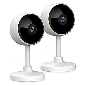 litokam Little elf Indoor Security Camera, 1080P Baby Monitor Camera with Phone App, WiFi IP Camera with Night Vision, 2-Way Audio, Motion Detection, Pet Cat Dog Cam - Compatible with Alexa, 2 Pack