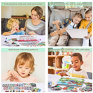 Montessori Busy Book for Toddler, Preschool Learning Activities & Educational Toys, 12 Themes Preschool Workbook Activity Binder, Autism Learning Materials and Travel Toys Books for 2 3 4 5 Year Olds