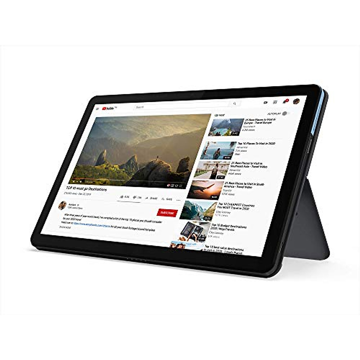 Lenovo Chromebook Duet 2 in 1 Tablet I 10 1" FHD (1920 x 1200) IPS Touchscreen I MediaTek Helio 8-Core P60T I 4GB RAM 128GB eMMC I ARM G72 MP3 Chrome OS + USB-C Adapter