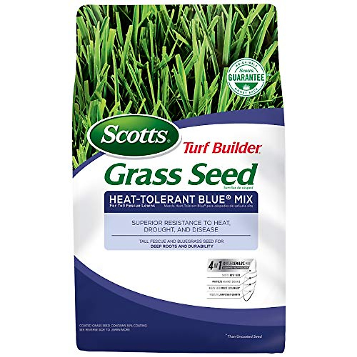 Scotts Turf Builder Grass Seed Heat-Tolerant Blue Mix for Tall Fescue Lawns Resistant to Heat, Drought, and Disease, 3 lbs.