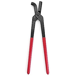 QWORK Horseshoe Pliers, 14" Horseshoe Nails Clincher, Hoof Nail Clincher Care Farrier Tool, Steel, Hoof Nippers, for Trimming Horse Hooves, 1 Pack