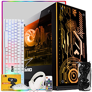 MTG Aurora 4C Gaming Tower PC- Intel Core i7 4th Gen, RTX 2060S GDDR6 8GB 256bits Graphic, 16GB Ram, 1TB Nvme, MTG 4 in 1 Gaming Kit, Webcam, Win 10 Home