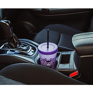 Toynk Disney The Nightmare Before Christmas Jack Skellington Color-Changing Plastic Travel Tumbler | Includes Reusable Straw, Leak-Resistant Lid, Fake Ice Cubes | Holds 24 Ounces