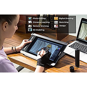 XP-PEN Artist12 11.6 Inch FHD Drawing Monitor Pen Display Graphic Monitor with PN06 Battery-Free Multi-Function Pen Holder and Glove 8192 Pressure Sensitivity