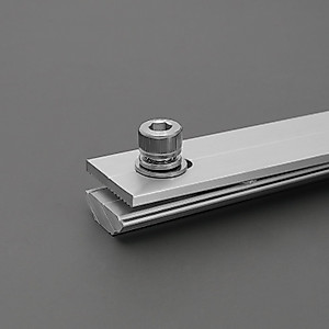 ECSiNG 4Pcs Solar Panel Rail Profile Connector Aluminium Mounting Rail Connectors Solar Panel Mounting Kit Solar Panel Accessories 14x3cm