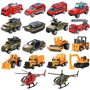 Sizonjoy 18 Pack Prefilled Easter Eggs with Die-cast Vehicles,4.2" Jumbo Plastic Easter Eggs Filled with Toys, Perfect for Basket Stuffers Fillers, Easter Eggs Hunt,Party Favor