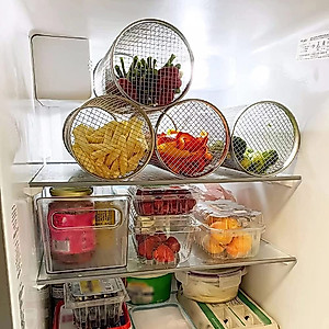 SLEUNFO Rolling Grilling Basket, Stainless Steel BBQ Grill Basket, Outdoor Camping Barbecue Portable Roll Grill Basket, Suitable For Fish, Shrimp, Meat, Vegetables, French Fries (11.8 Inch.)