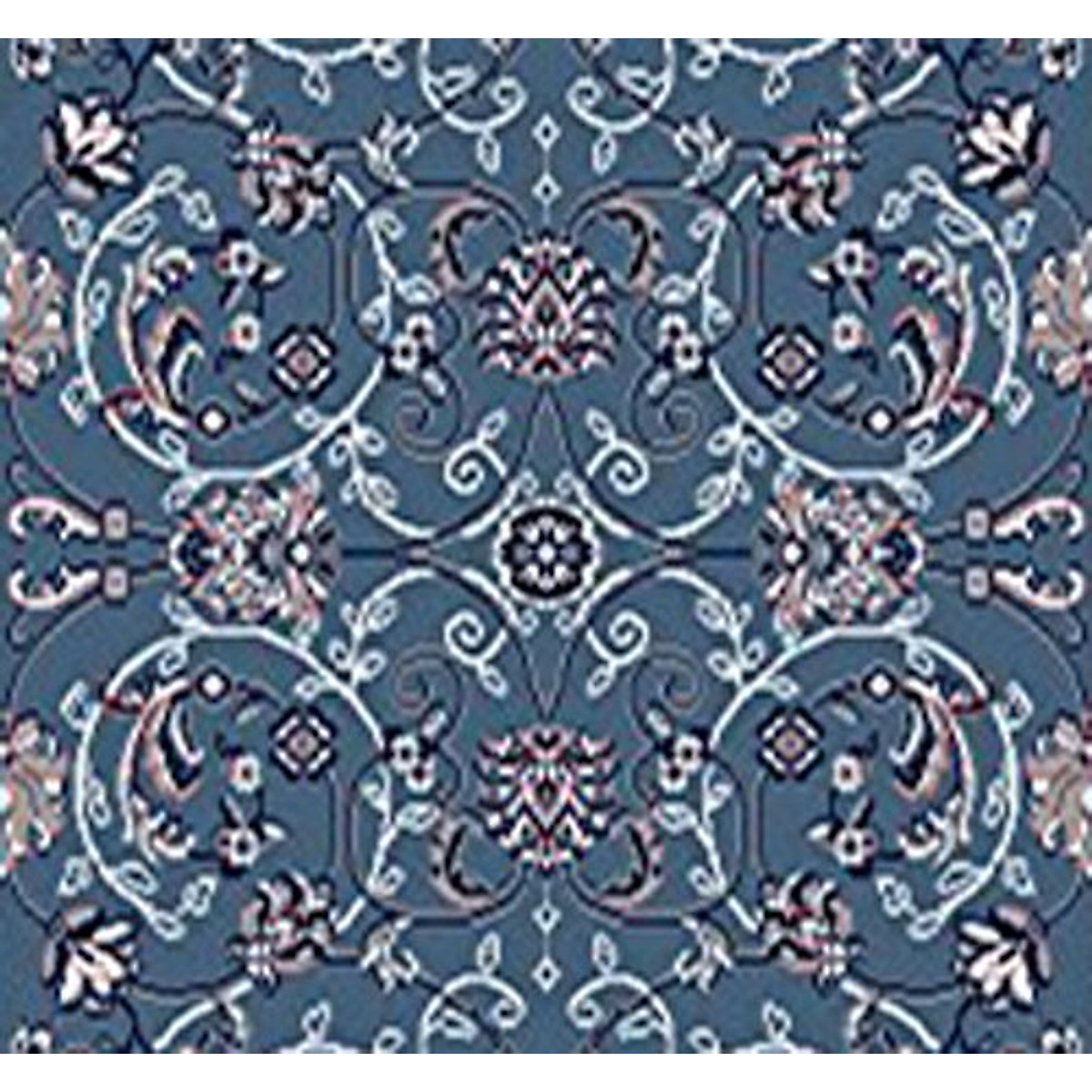 Home Dynamix Ariana Badah Area Rug 3 Piece Set (4'11" x6'11,1'8" x4'11,1'8" x2'8), Border Blue/Ivory