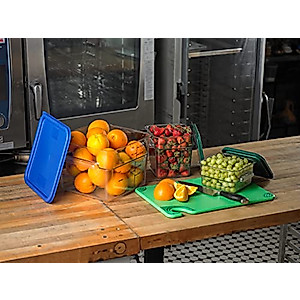 Carlisle FoodService Products Squares Square Food Storage Container with Stackable Design for Catering, Buffets, Restaurants, Polycarbonate (Pc), 12 Quarts, Clear