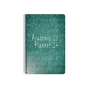 Dated High School Student Planner 2023-2024 Academic School Year, Small (5.5" by 8.5") Block Style Datebook with Classic High Block Cover