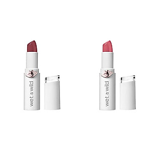 wet n wild Mega Last High-Shine Lip Color, Rose and Slay with Mega Last High-Shine Lip Color, Pinky Ring