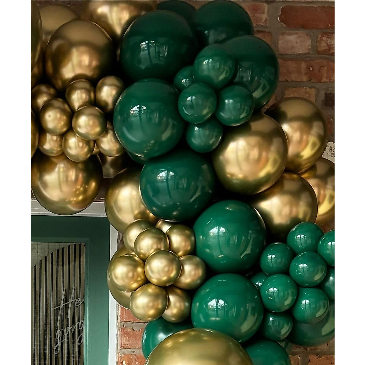 Green Balloons, 100Pcs 12 inch Bright Dark Green Latex Balloons Round Helium Emerald Green Balloons for Birthday Wedding Anniversary Graduation Party Backdrop Decorations