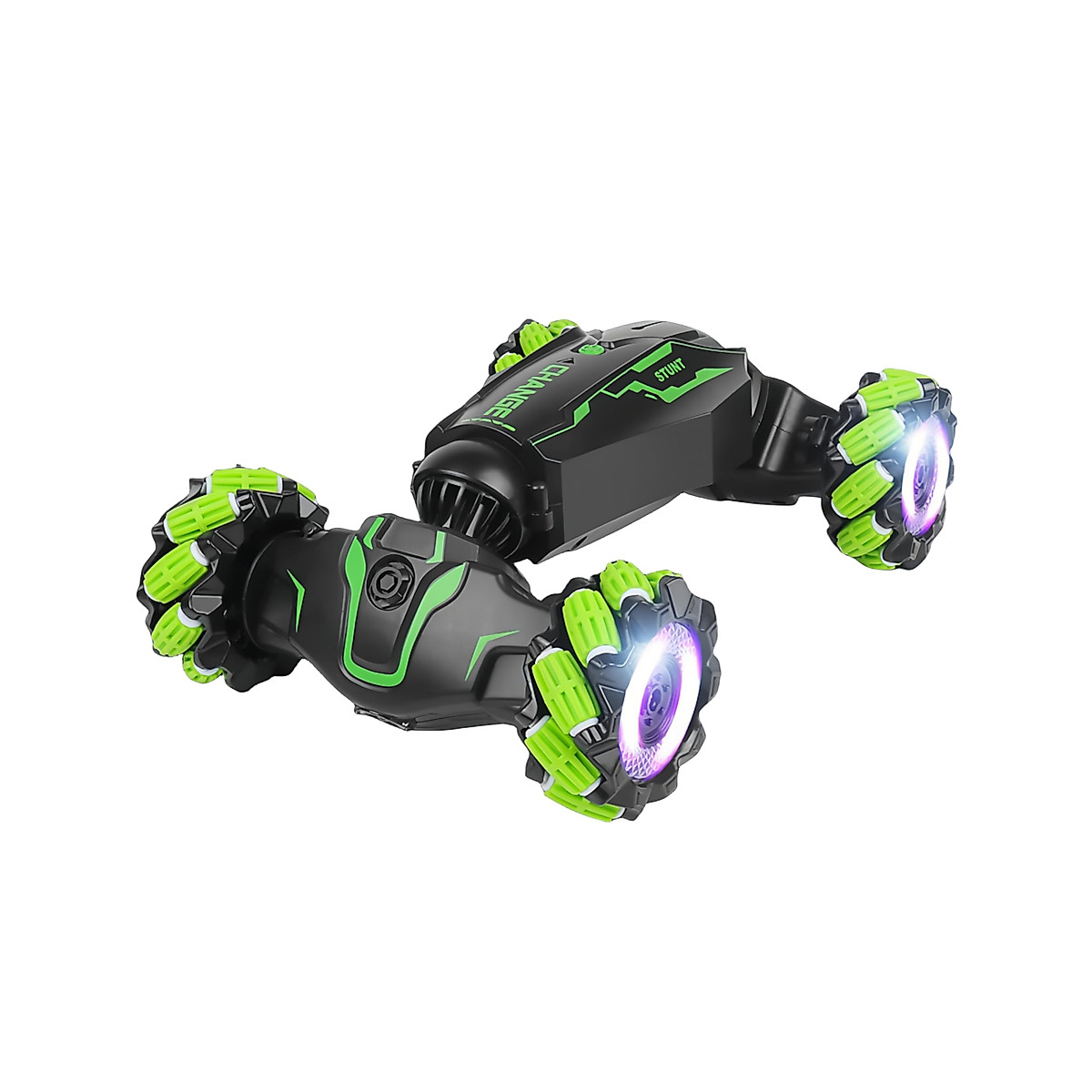 LOOZIX Upgraded Hand Gesture Sensing RC Stunt Car with Lights Music, Spray Fog Gesture RC Car Remote Controll Transformed Car 360° Spins All Terrains Monster Truck for Boys