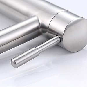 Cabilock Cabilock Single Cold Basin Faucet Stainless Steel Kitchen Faucet Bathroom Metal Faucet (Style 3)