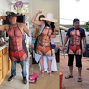 ABCTen Apron Kitchen Funny Creative Cooking Grilling Baking Party Apron Gift For Men