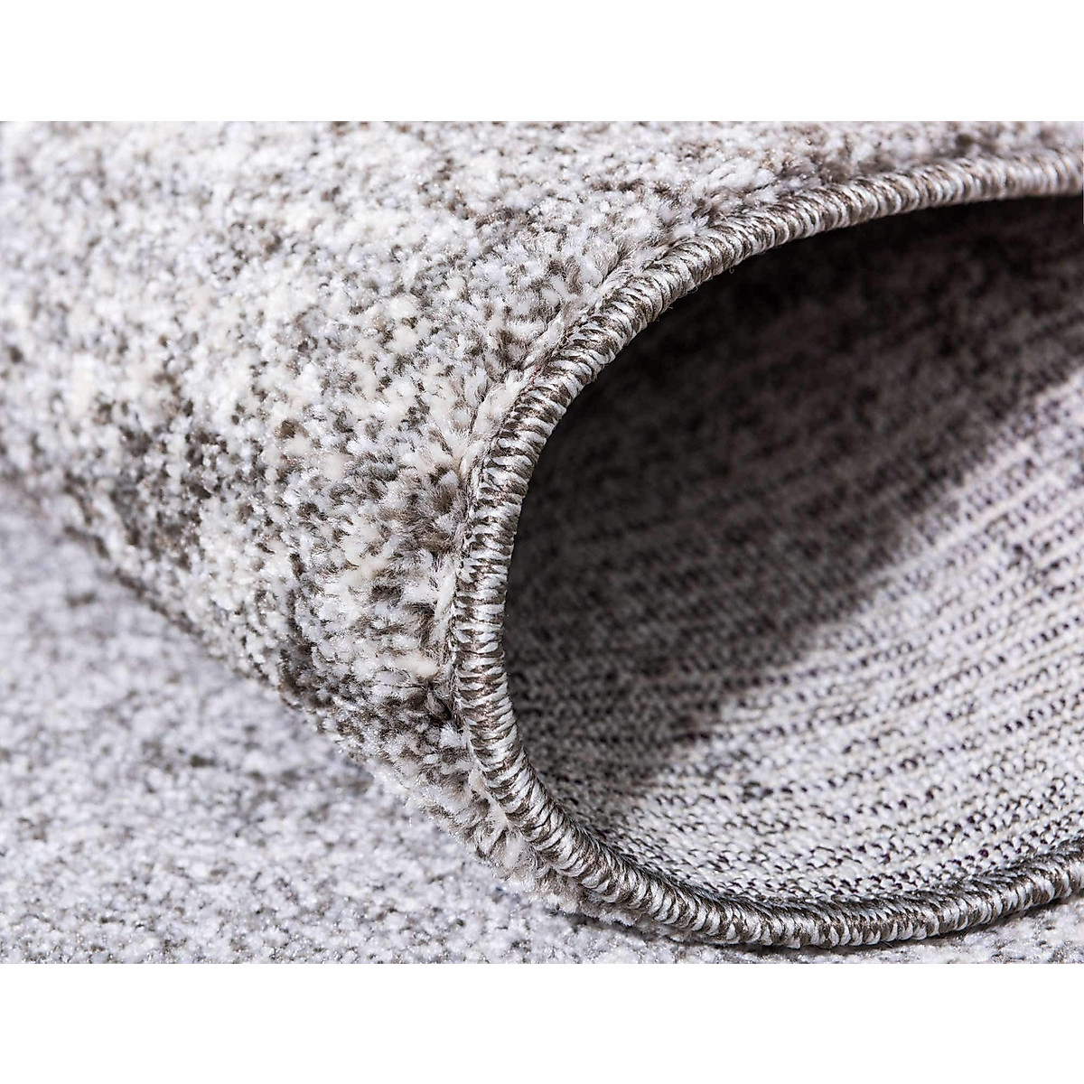 Unique Loom Del Mar Collection Area Rug - Lucille (7' 1" x 10' Rectangle, Gray/ Ivory)