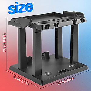 INFURIDER Multifunctional Storage Stand for Nintendo Switch Tower Holder Bracket for Nintendo Switch Dock Joy-Con Grip 2 Pro Controllers 2 Joy-Con Straps 4 Joy-Cons 12 Game Cards and 2 Poke Balls