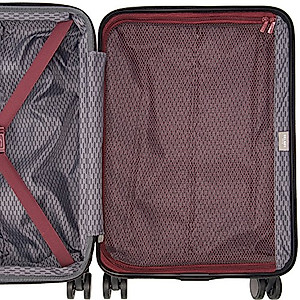 DELSEY PARIS Alexis Durable Luggage Set, Expandable & Lightweight 4-Wheel Spinners, Easy Grip handles for Smooth Journeys, TSA-Lock Incorporated, Men and Women, Black/Rose Gold, 2-Piece Set (21"/25")