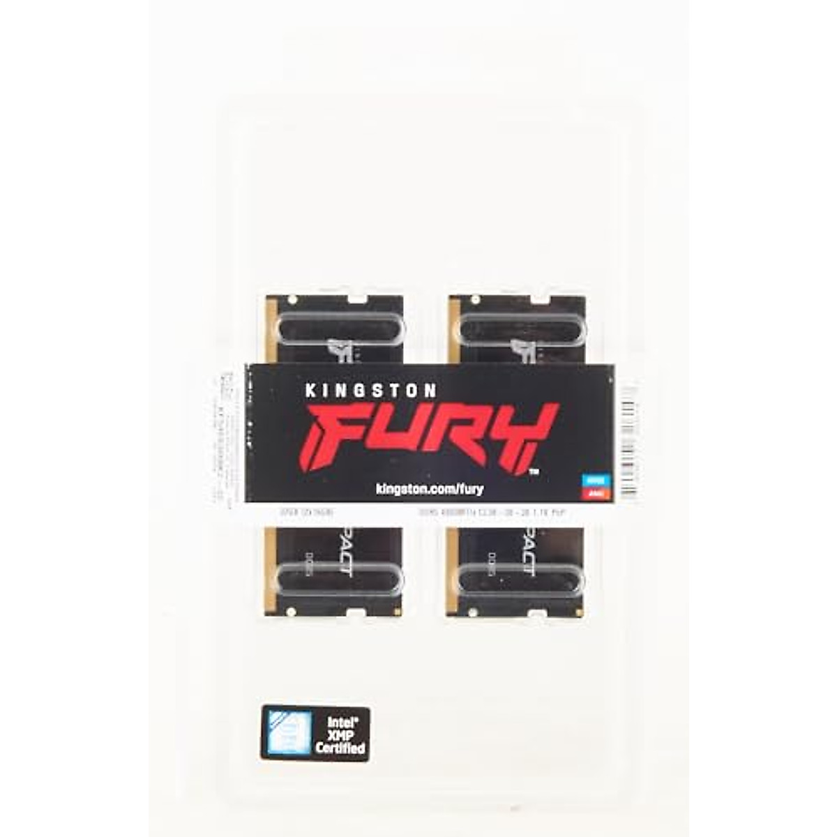 Kingston FURY Impact 32GB 4800MT/s DDR5 CL38 SODIMM XMP Ready (Kit of 2) KF548S38IBK2-32