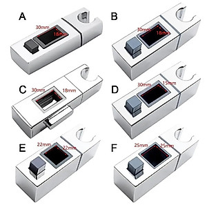 Square Pipe Shower Head Holder Bathroom Slide Bar Shelf Riser Rail Bracket Sprayer Fixed Base Bathroom Hardware Accessories ( Color : -D )