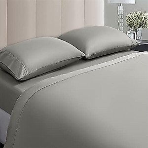100% Egyptian Cotton Sheets King Size,1000 Thread Count Luxury Heavy Bed Sheets Set (Gray, King)